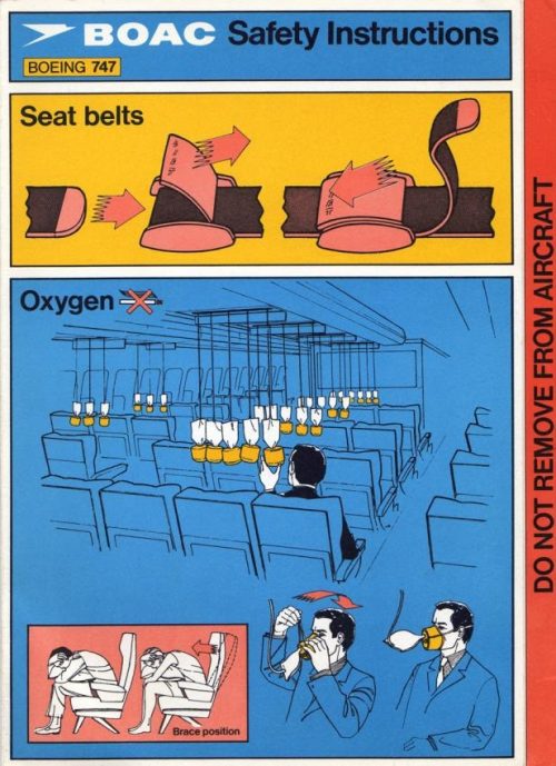The “Queen” at 50 – Early 747 Safety Cards - World Airline Historical ...