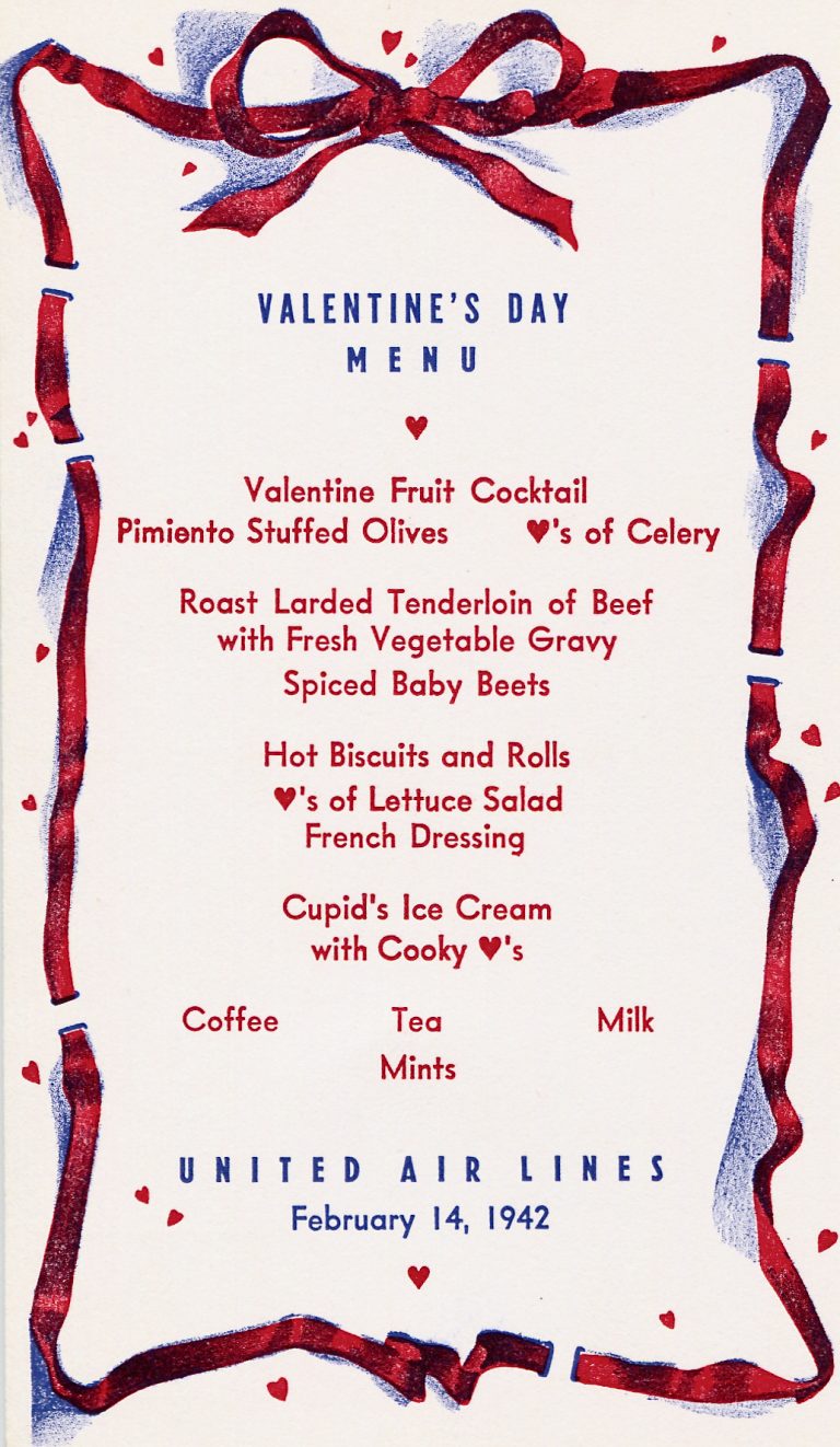 Airline Menu Postcards - World Airline Historical Society