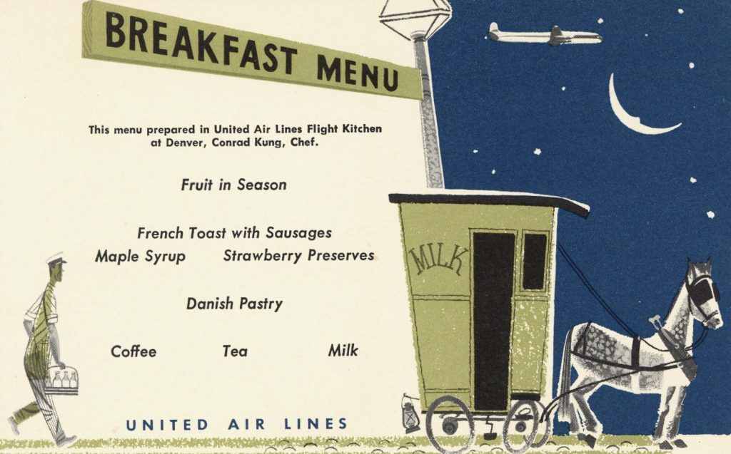 Airline Menu Postcards - World Airline Historical Society