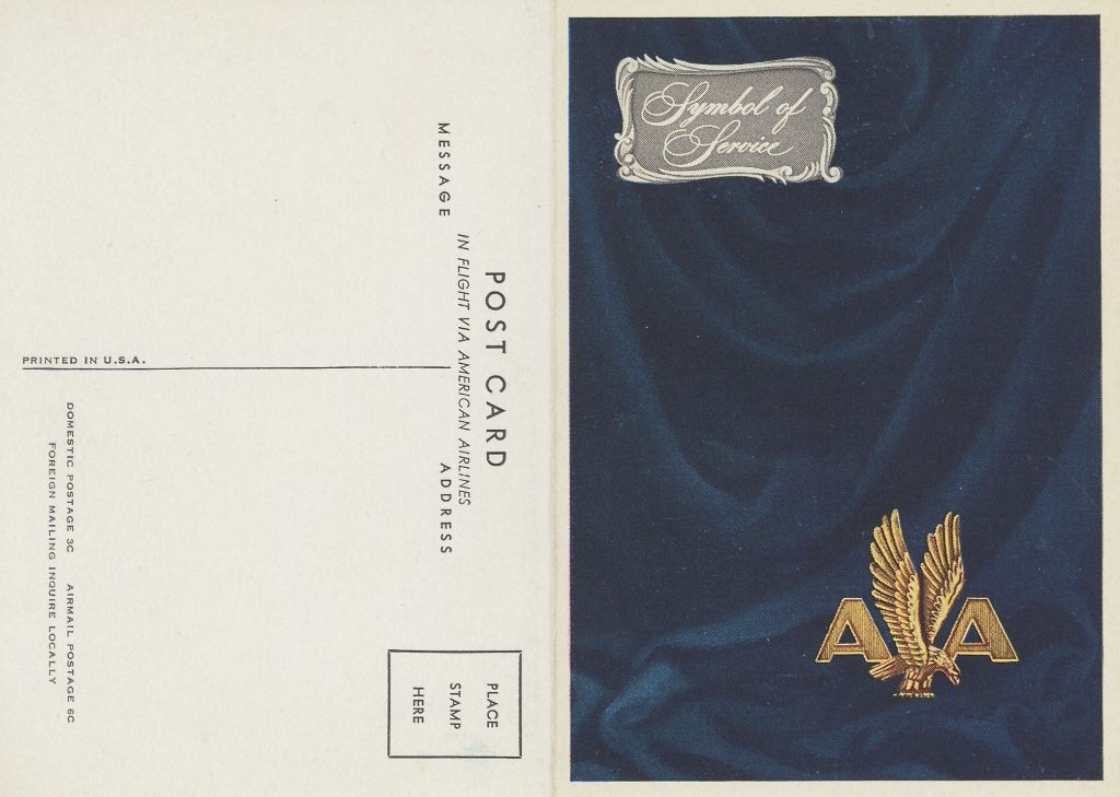 Airline Menu Postcards - World Airline Historical Society