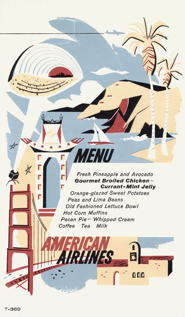 Airline Menu Postcards - World Airline Historical Society