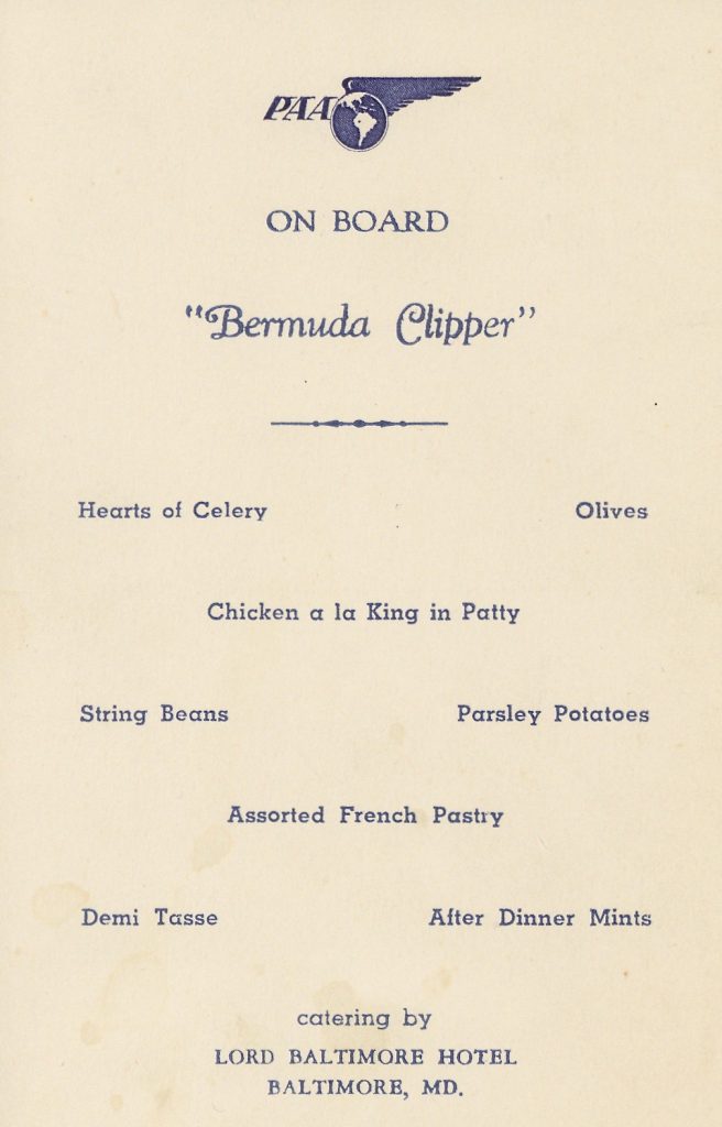 Airline Menu Postcards - World Airline Historical Society