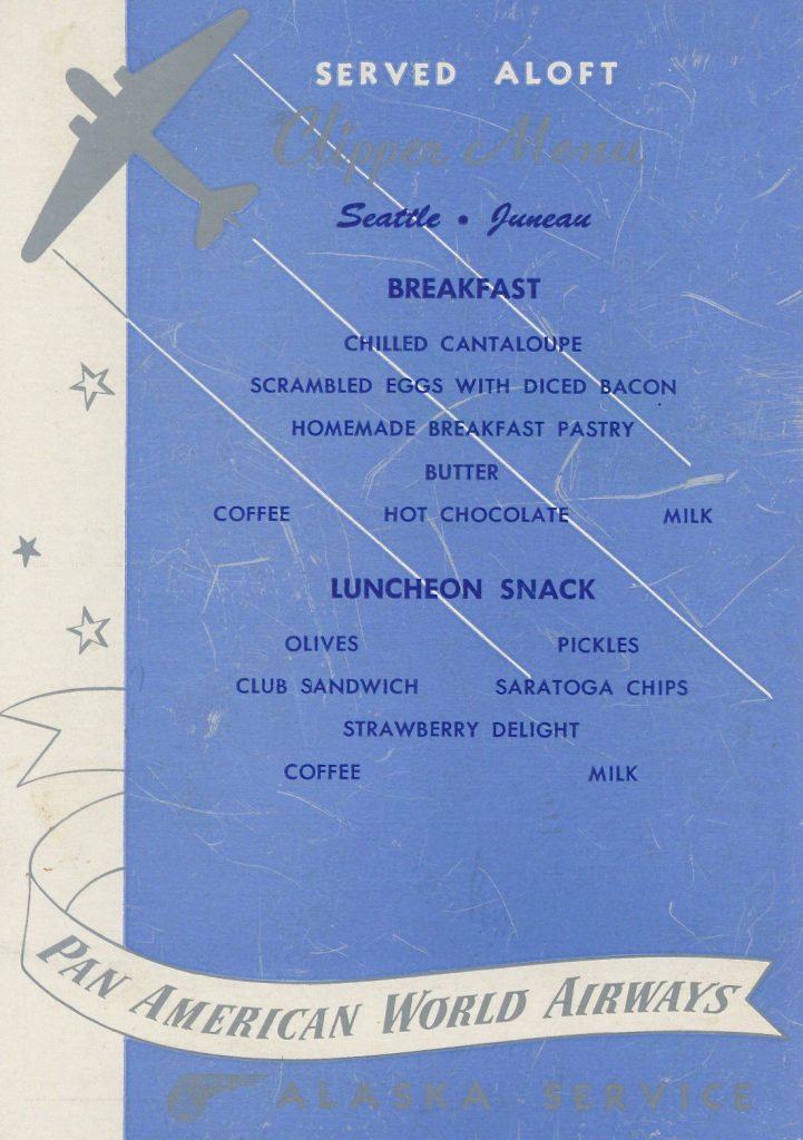 Airline Menu Postcards - World Airline Historical Society