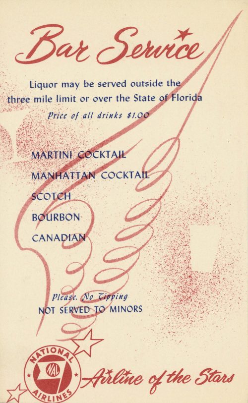 Airline Menu Postcards - World Airline Historical Society