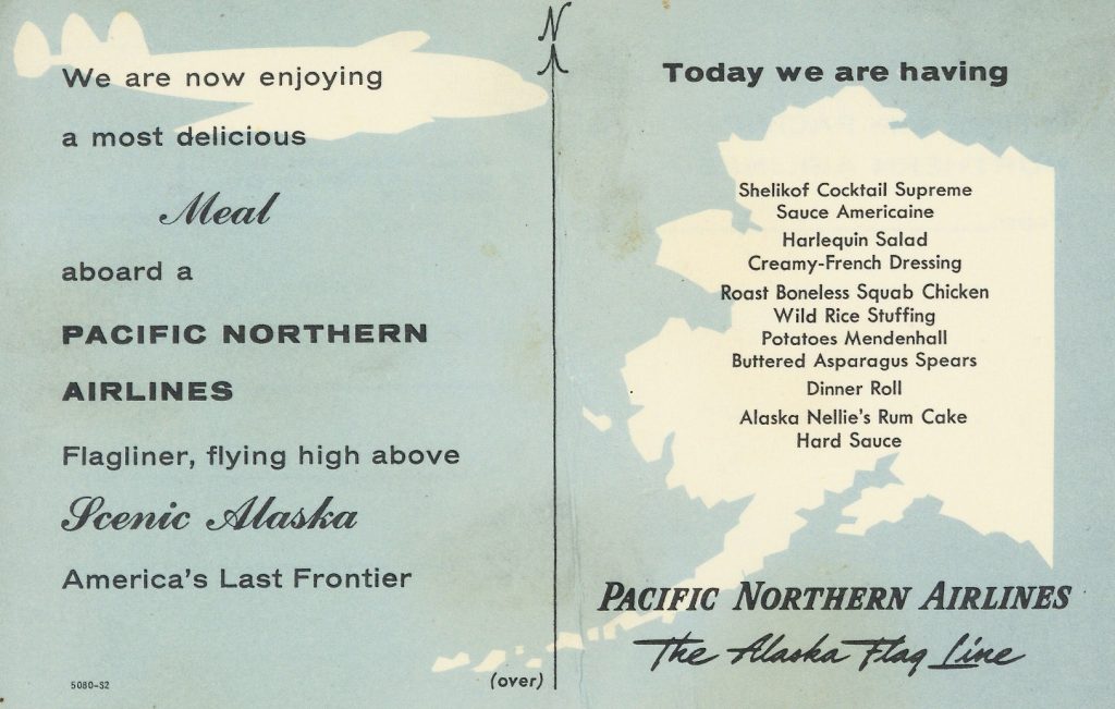 Airline Menu Postcards - World Airline Historical Society