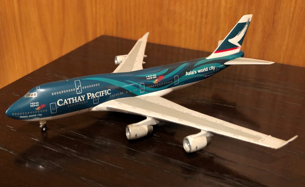 A miniature B747 retrospective on Cathay Pacific’s livery evolution ...