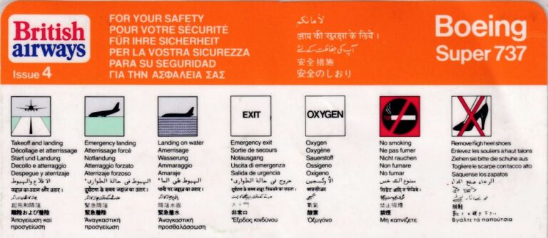 Safety Cards - World Airline Historical Society